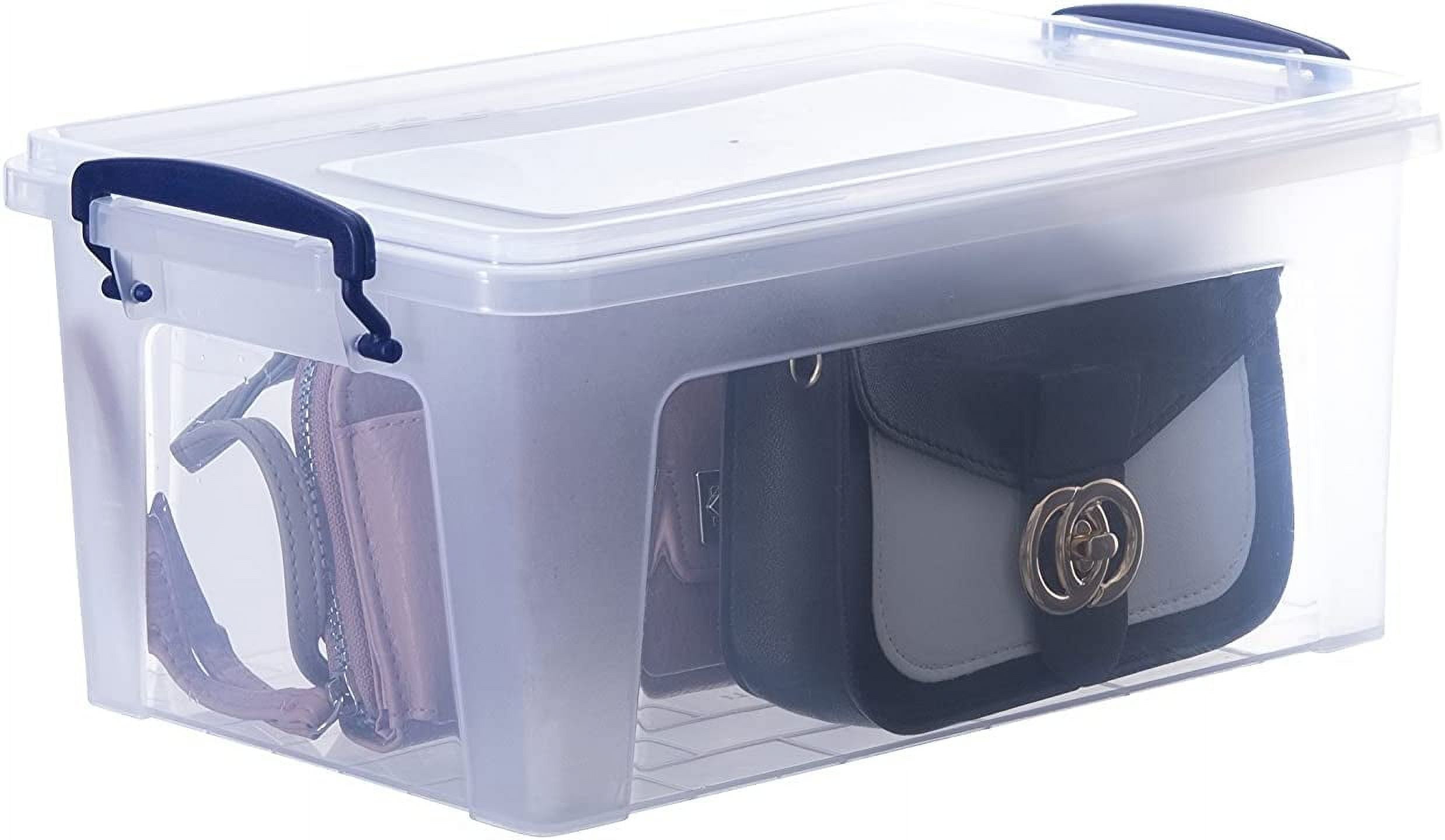 Superio Clear Storage Container with Lid, Stackable Latching Box with ...