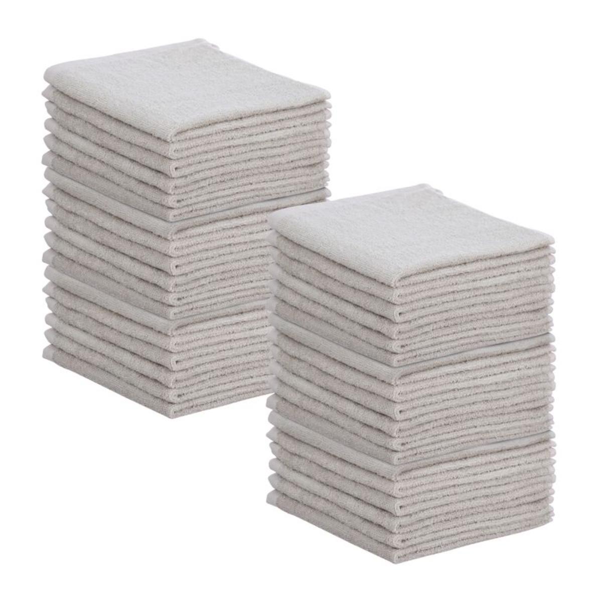 Superio Cotton Terry Washcloths Grey Towels 100% Cotton Cleaning Cloth ...
