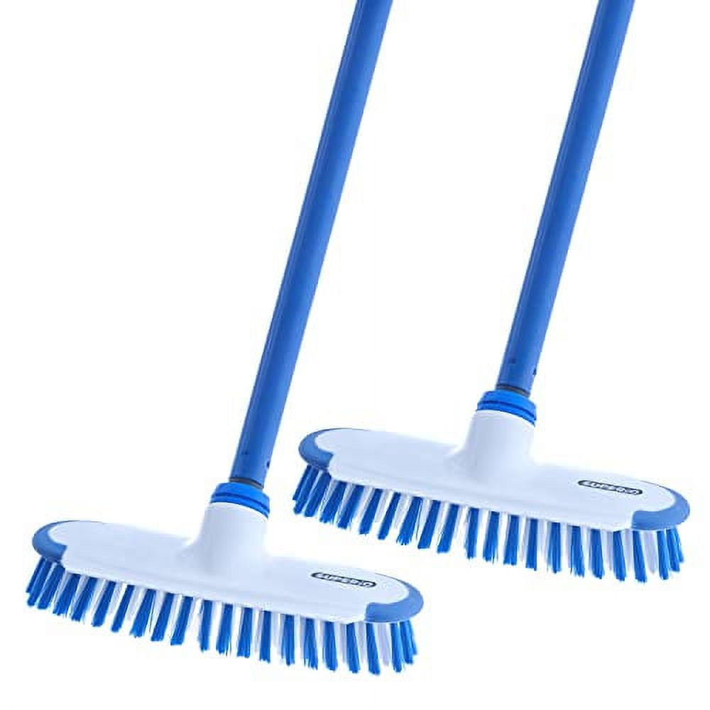 Superio Deck Scrub Brush with Long Handle 48 Inches, Heavy Duty Stiff ...