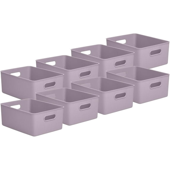 Superio Decorative Plastic Open Home Storage Bins Organizer Baskets ...