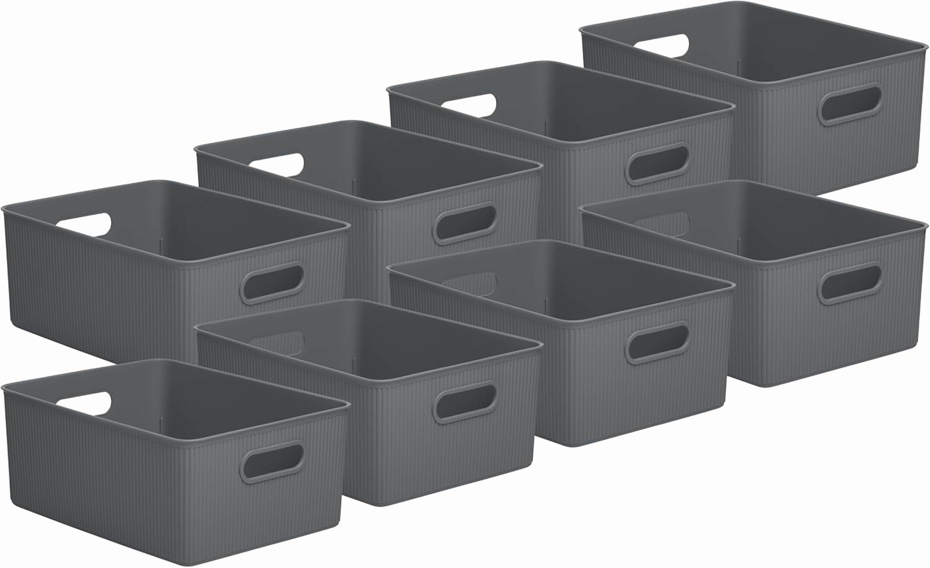 Superio Decorative Plastic Open Home Storage Bins Organizer Baskets ...