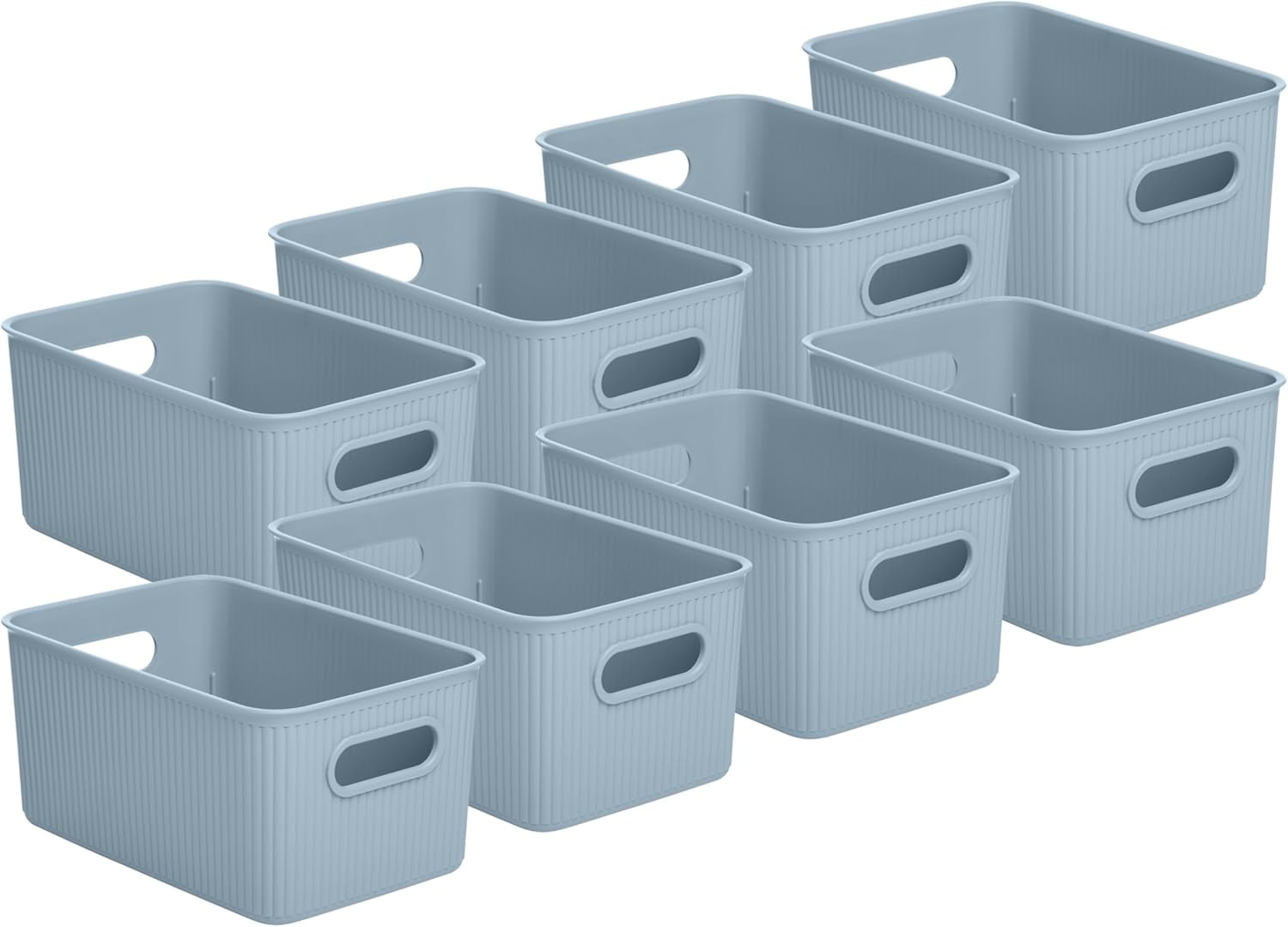 Superio Decorative Plastic Open Home Storage Bins Organizer Baskets ...