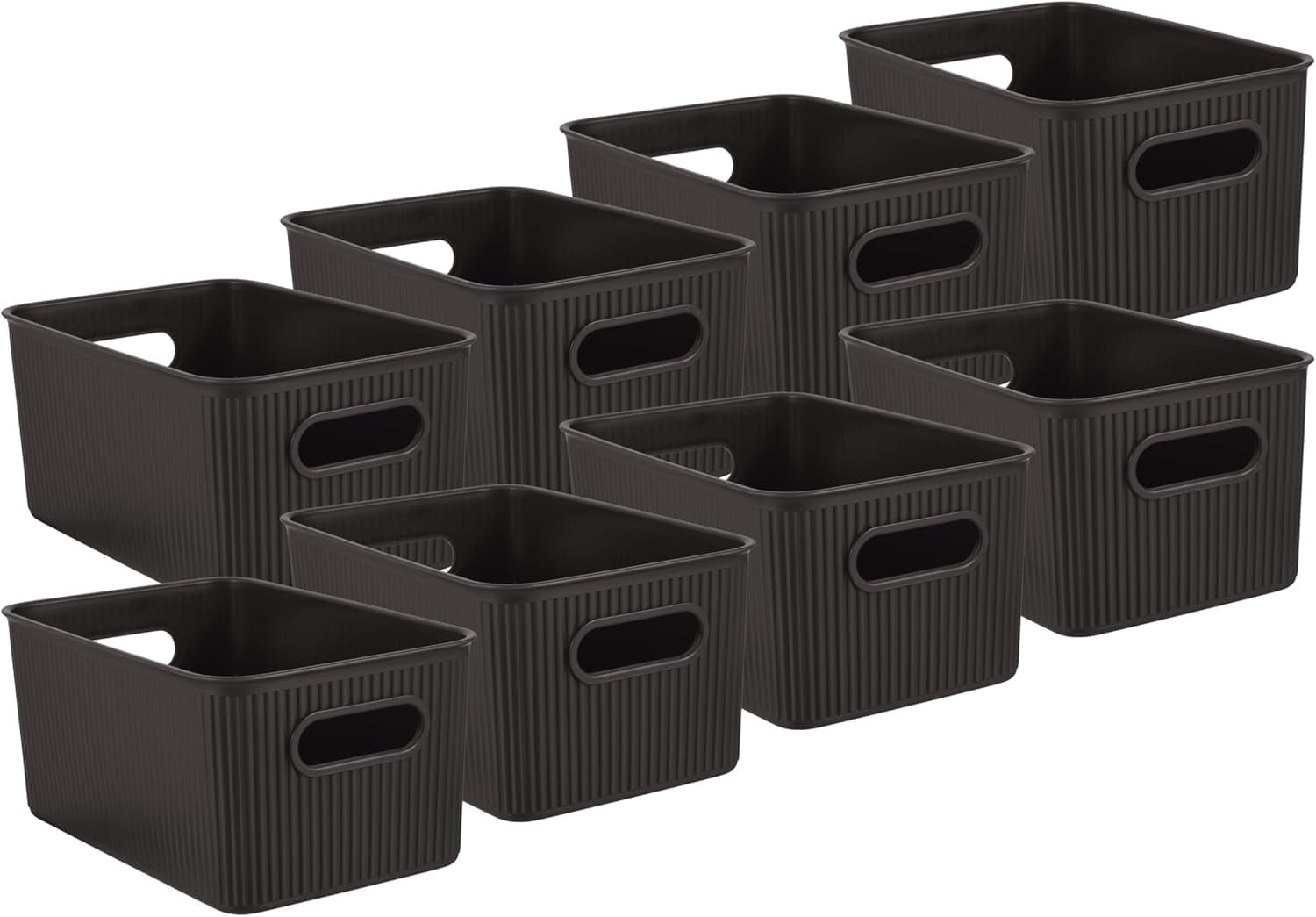 Superio Decorative Plastic Open Home Storage Bins Organizer Baskets ...