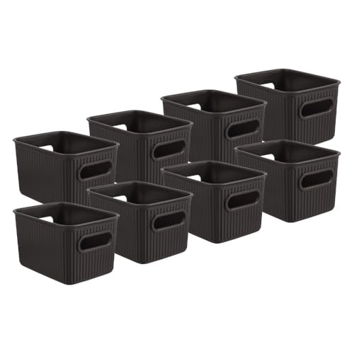 Superio Decorative Plastic Open Home Storage Bins Organizer Baskets ...