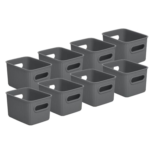 Superio Decorative Plastic Open Home Storage Bins Organizer Baskets ...