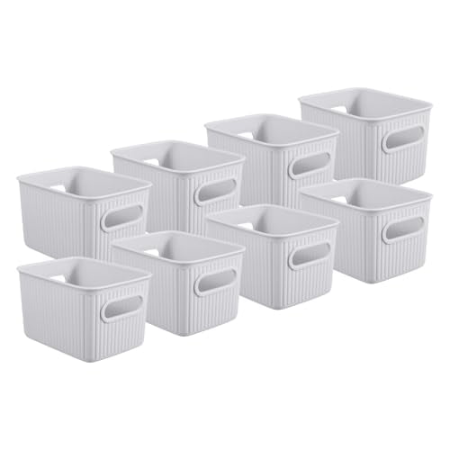 Superio Decorative Plastic Open Home Storage Bins Organizer Baskets ...