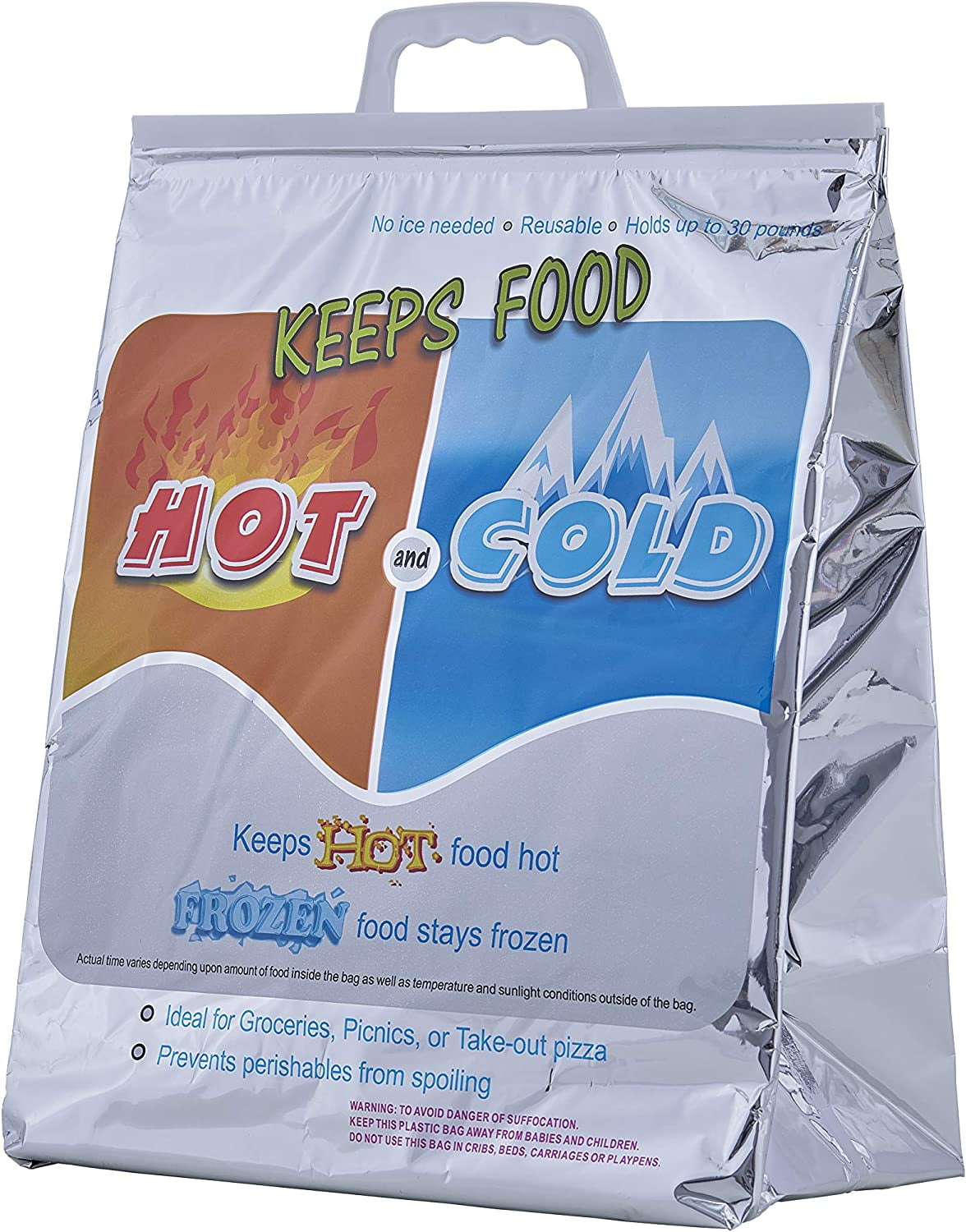 Superio Epe Plastic Thermal Reusable Grocery Bag - Walmart.com