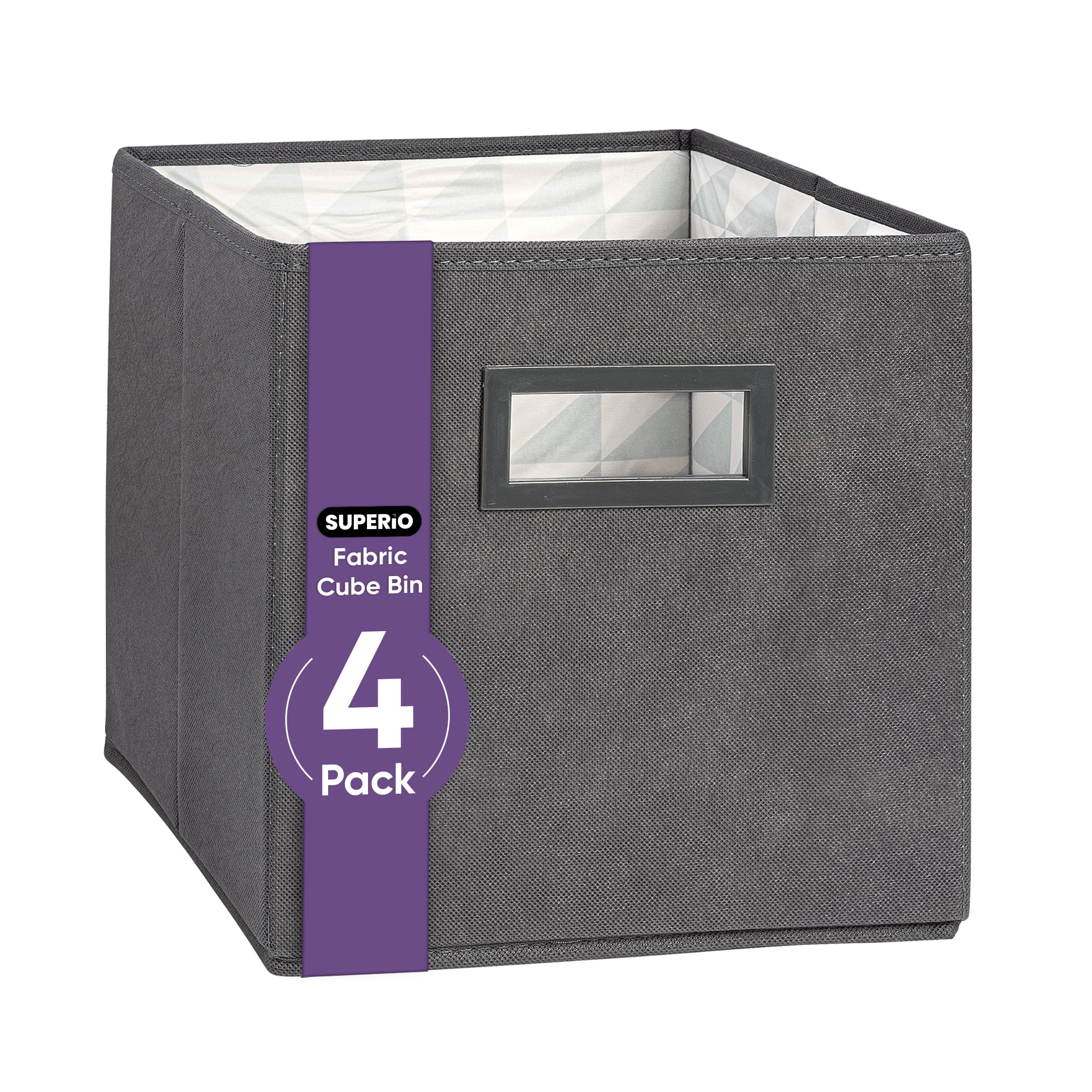 Superio Fabric Storage Basket for Shelves, Cube Bin for Cubby, 10.75 x ...
