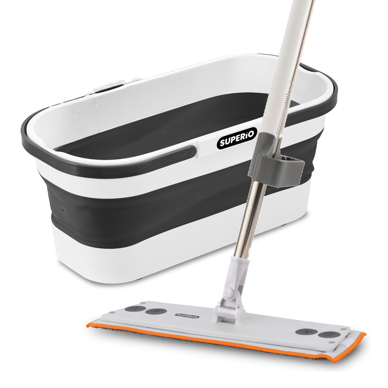 Superio Fold N' Go 10L Collapsible Mop Bucket with Wheels & Self ...