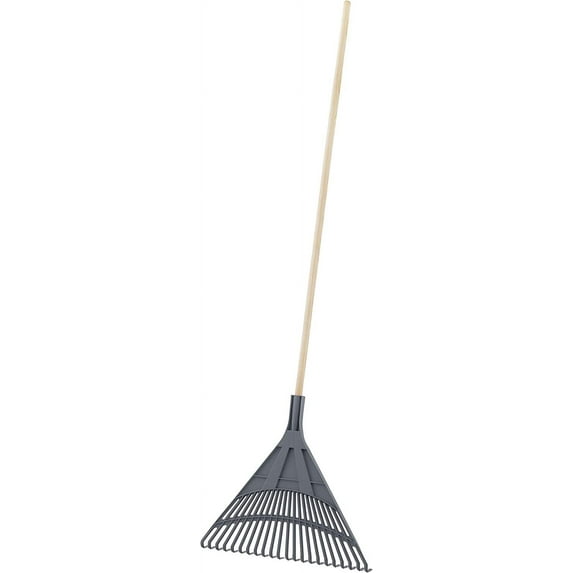 Superio Garden Rake Leaf with Wood Handle - Durable Plastic Head 22 ...