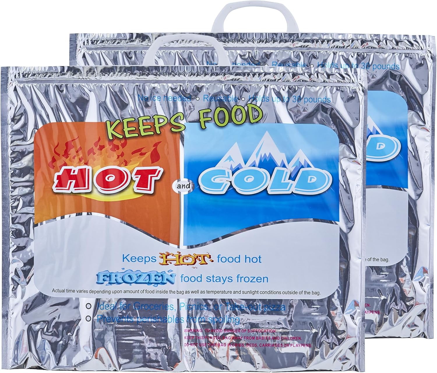 Superio Hot and Cold Insulated Bags for Food Delivery, Grocery Shopping ...