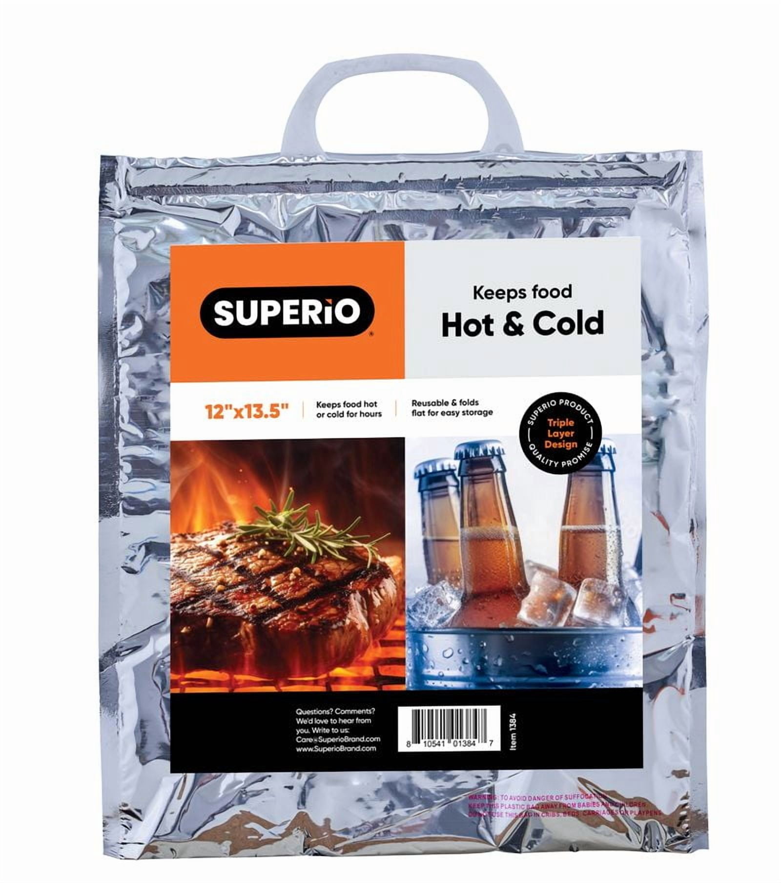 Superio Hot and Cold Insulated Bags for Food Delivery, Grocery Shopping ...