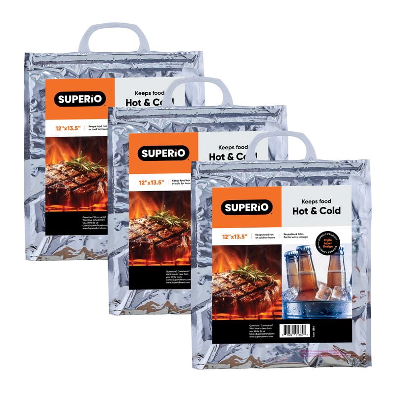 Superio Hot and Cold Insulated Bags for Food Delivery, Grocery Shopping ...