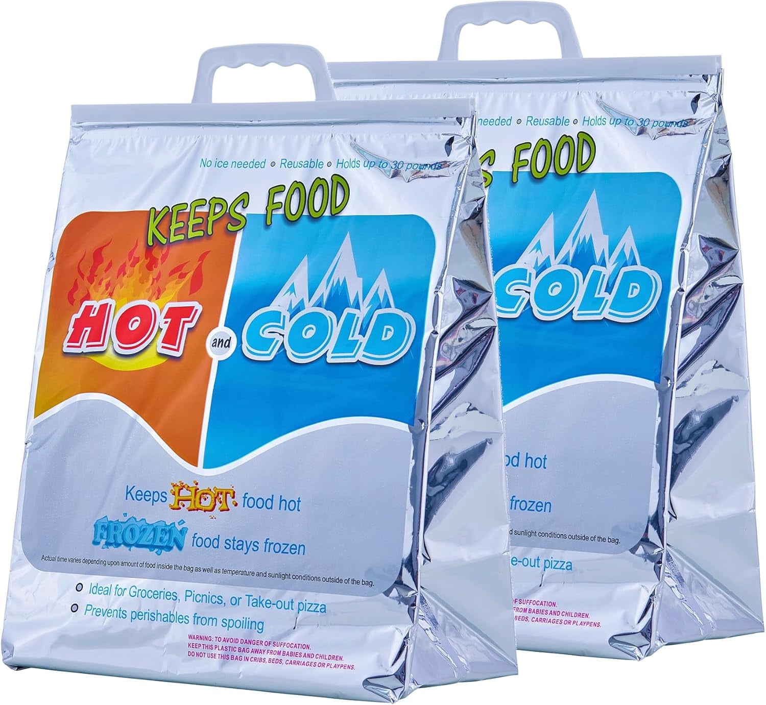 Superio Hot and Cold Insulated Bags for Food Delivery, Grocery Shopping ...