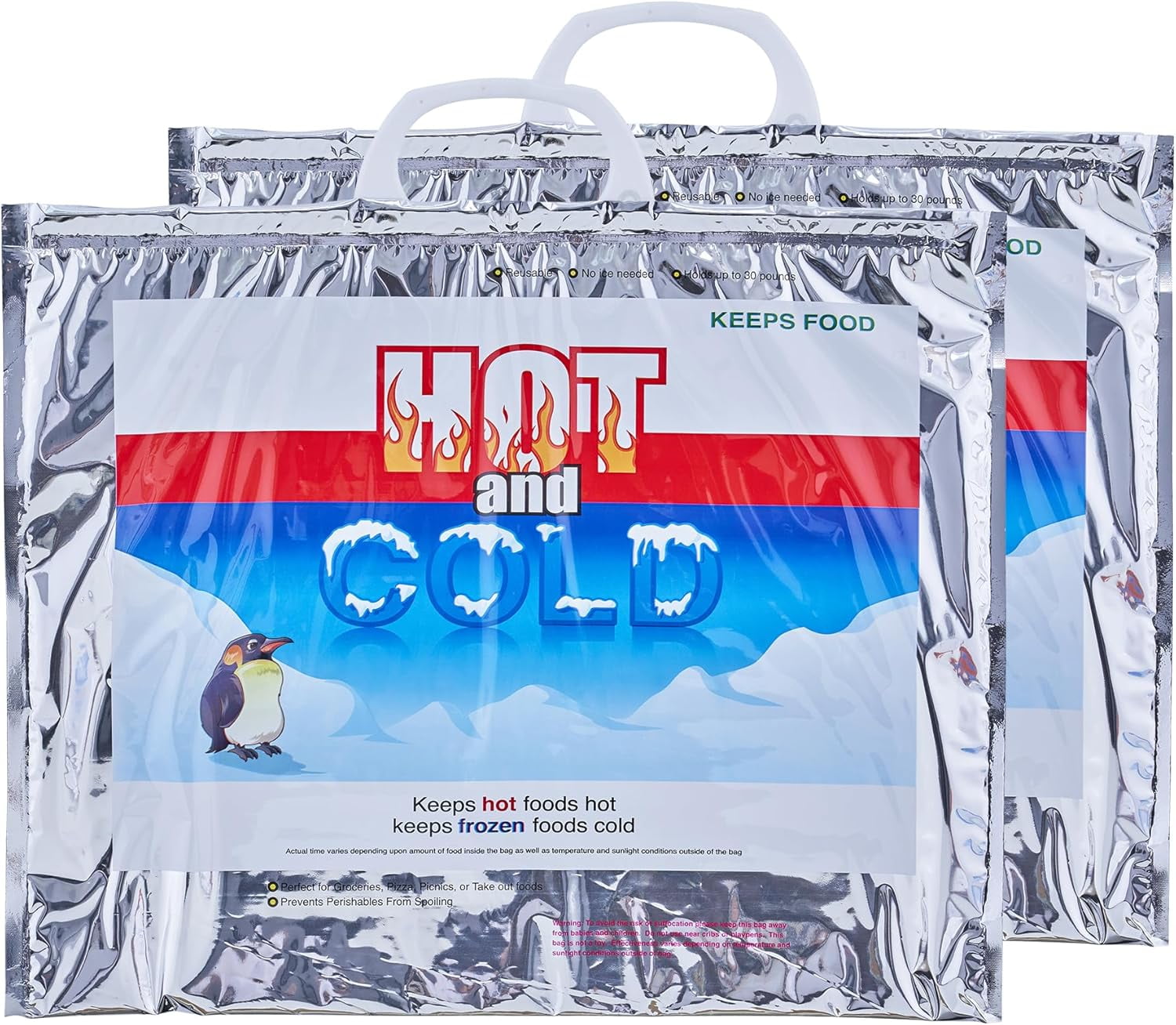 Superio Hot and Cold Insulated Bags for Food Delivery, Grocery Shopping ...