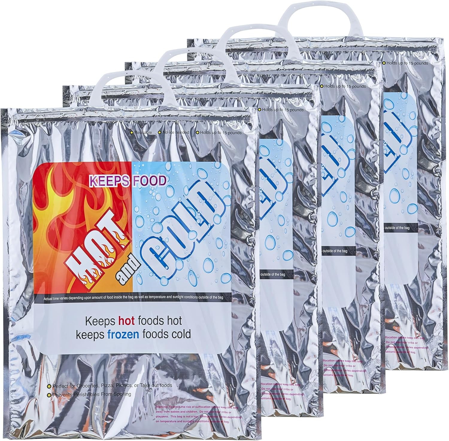 Superio Hot and Cold Insulated Bags for Food Delivery, Grocery Shopping ...