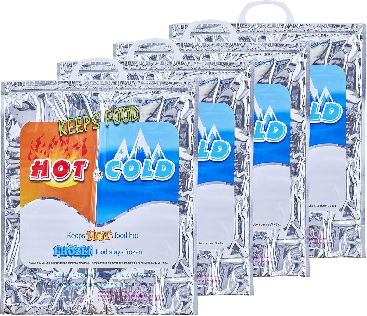 Superio Hot and Cold Insulated Bags for Food Delivery, Grocery Shopping ...