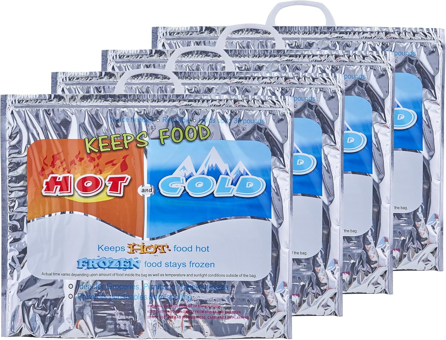 Superio Hot and Cold Insulated Bags for Food Delivery, Grocery Shopping ...