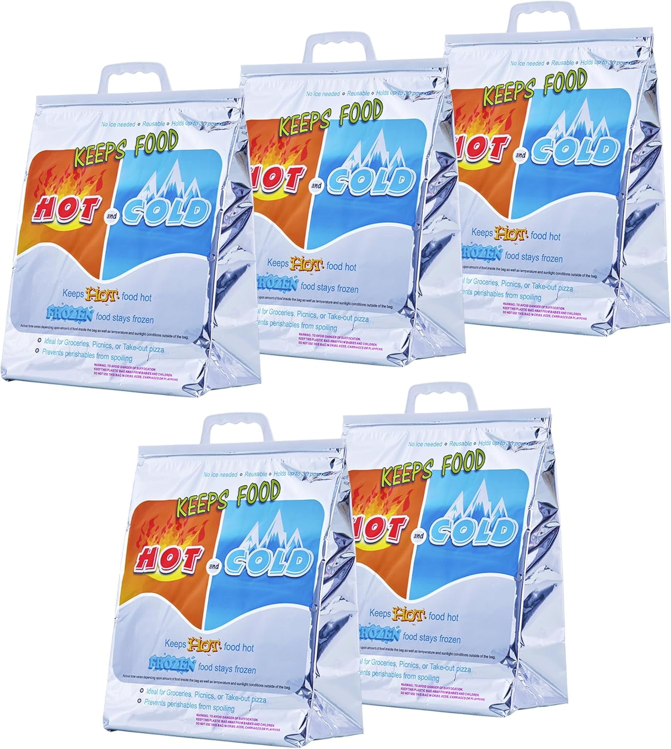 Superio Hot and Cold Insulated Bags for Food Delivery, Grocery Shopping ...