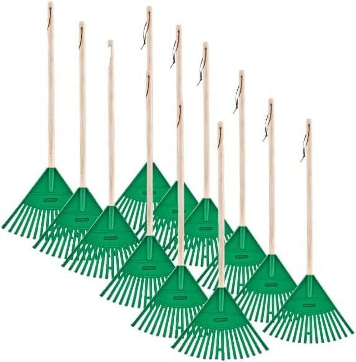 Superio Kids Rake with Hardwood Handle- Durable Plastic Green Head to ...
