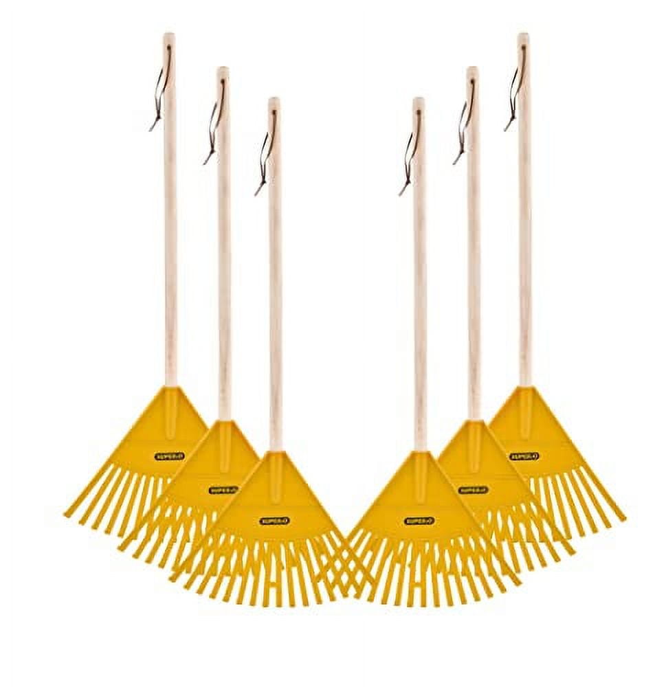 Superio Toddler's Outdoor Leaf Rake, Wooden Handle, Child Size, Durable ...