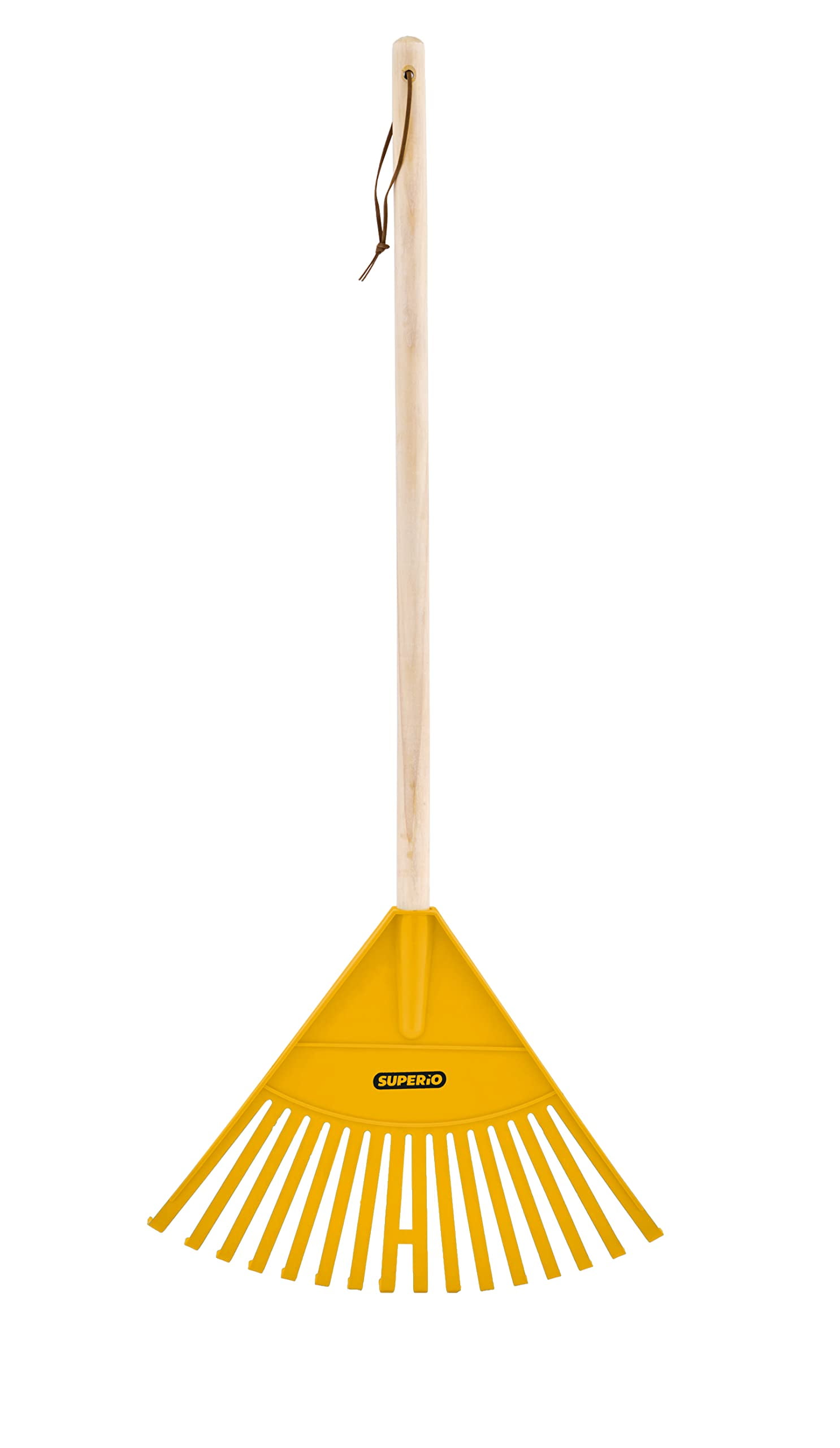 Superio Kids Rake with Hardwood Handle- Durable Plastic Yellow Head to ...
