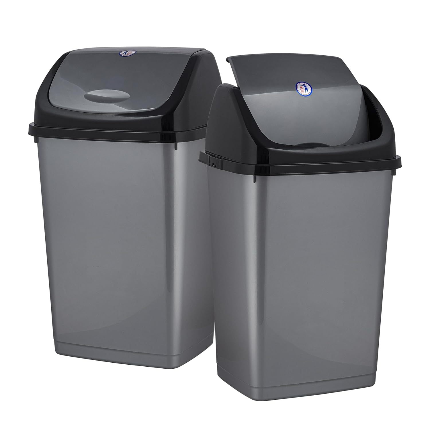 Superio Kitchen Trash Can 13 Gallon with Swing Lid, Plastic Tall ...