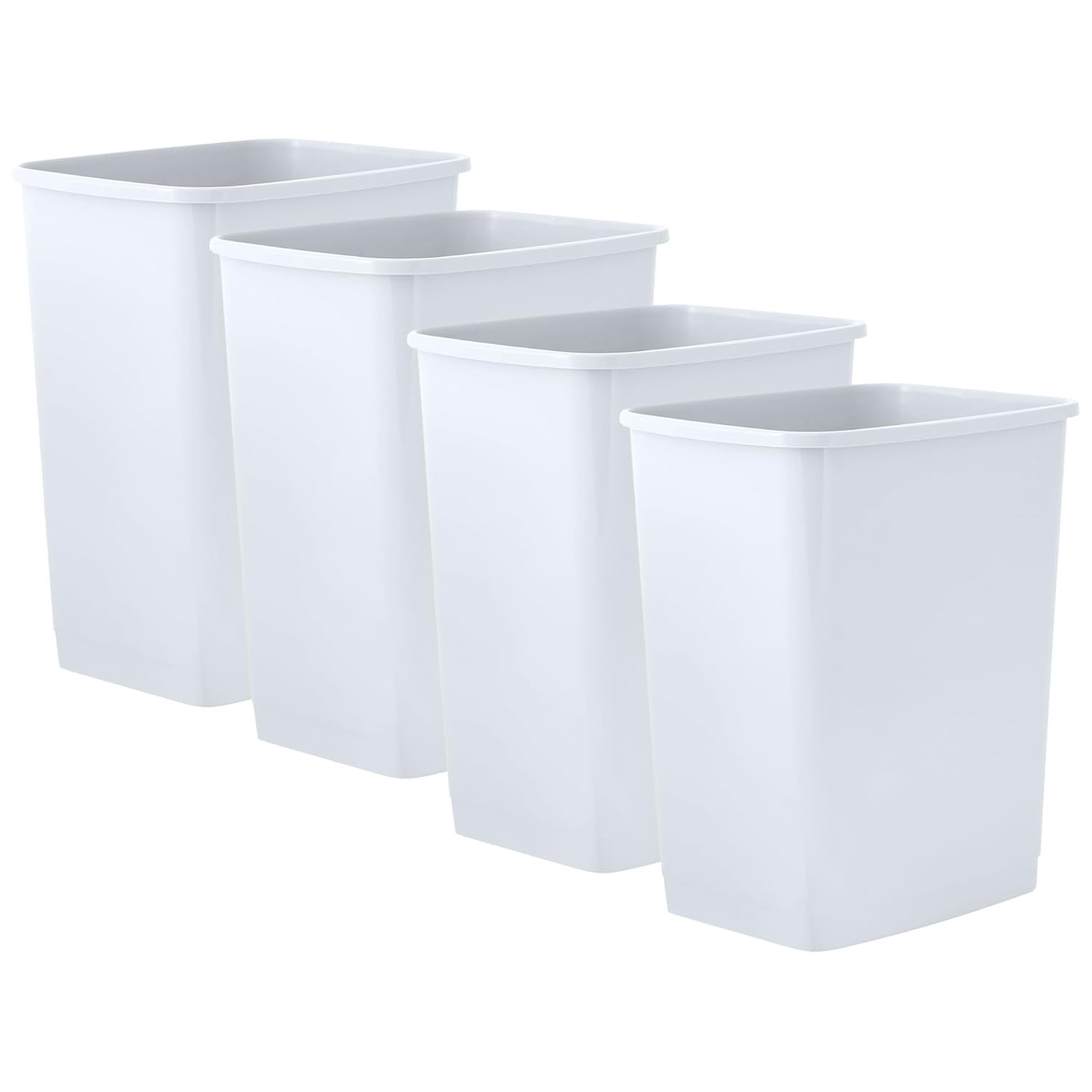 Superio Kitchen Trash Can 9 Gallon Slim Waste Bin 37 Qt Durable Plastic ...