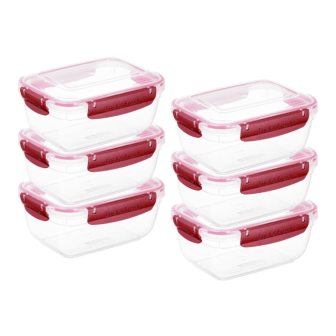 Superio Lock and Fresh Airtight Food Storage Containers with Lids for Kitchen Pantry ...