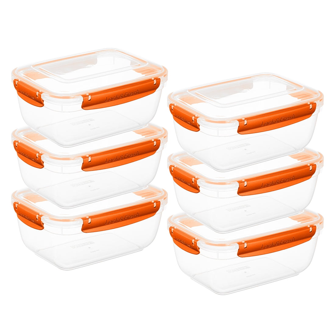 Superio Lock and Fresh Airtight Food Storage Containers with Lids for Kitchen Pantry ...