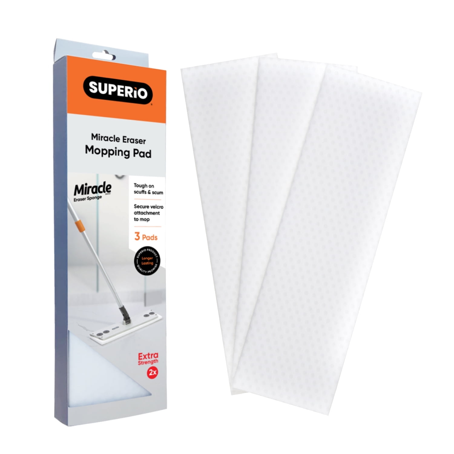 Superio Magic Eraser Mop Refill - Miracle Eraser Sponge Mopping Pad ...