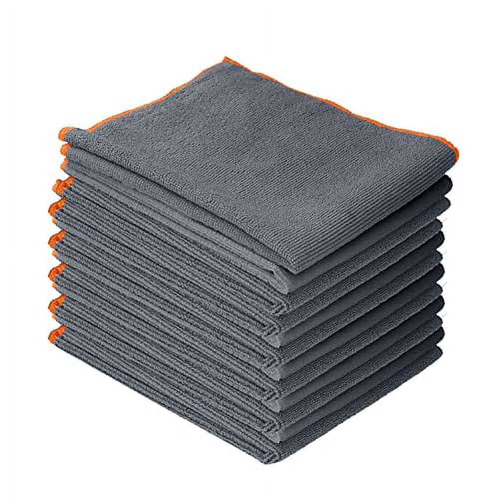 Superio Microfiber Cleaning Cloths 16” x 16” Grey Washing Towels for ...