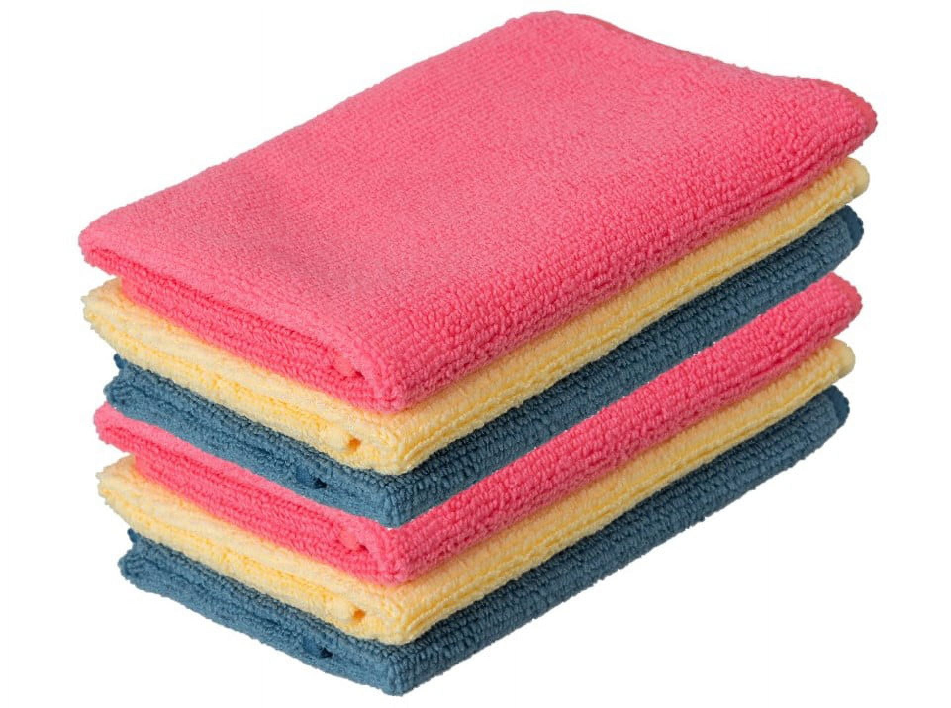 Superio Microfiber Cleaning Cloths Multi-Purpose Highly Absorbent Rags ...