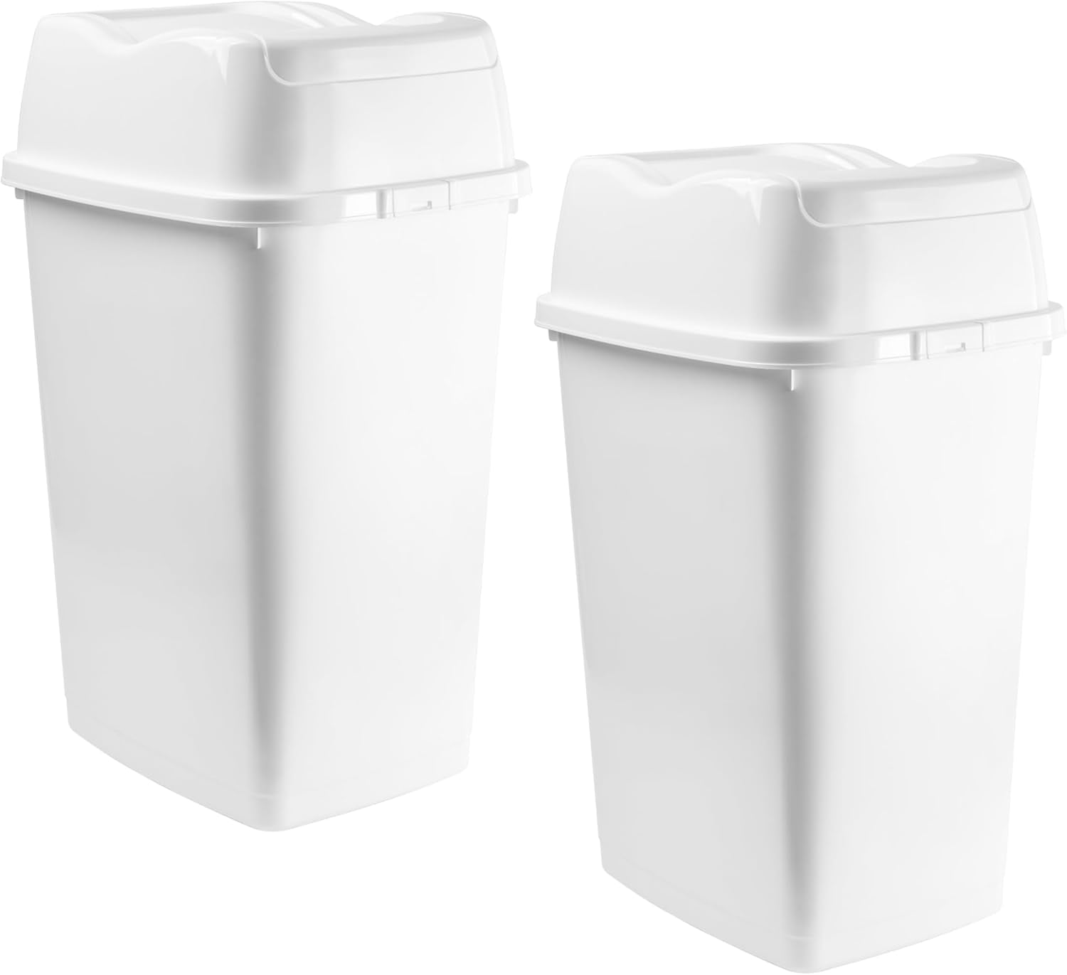 Superio Mini Plastic Trash Can with Swing Top Lid 2.5 Gallon Compact ...