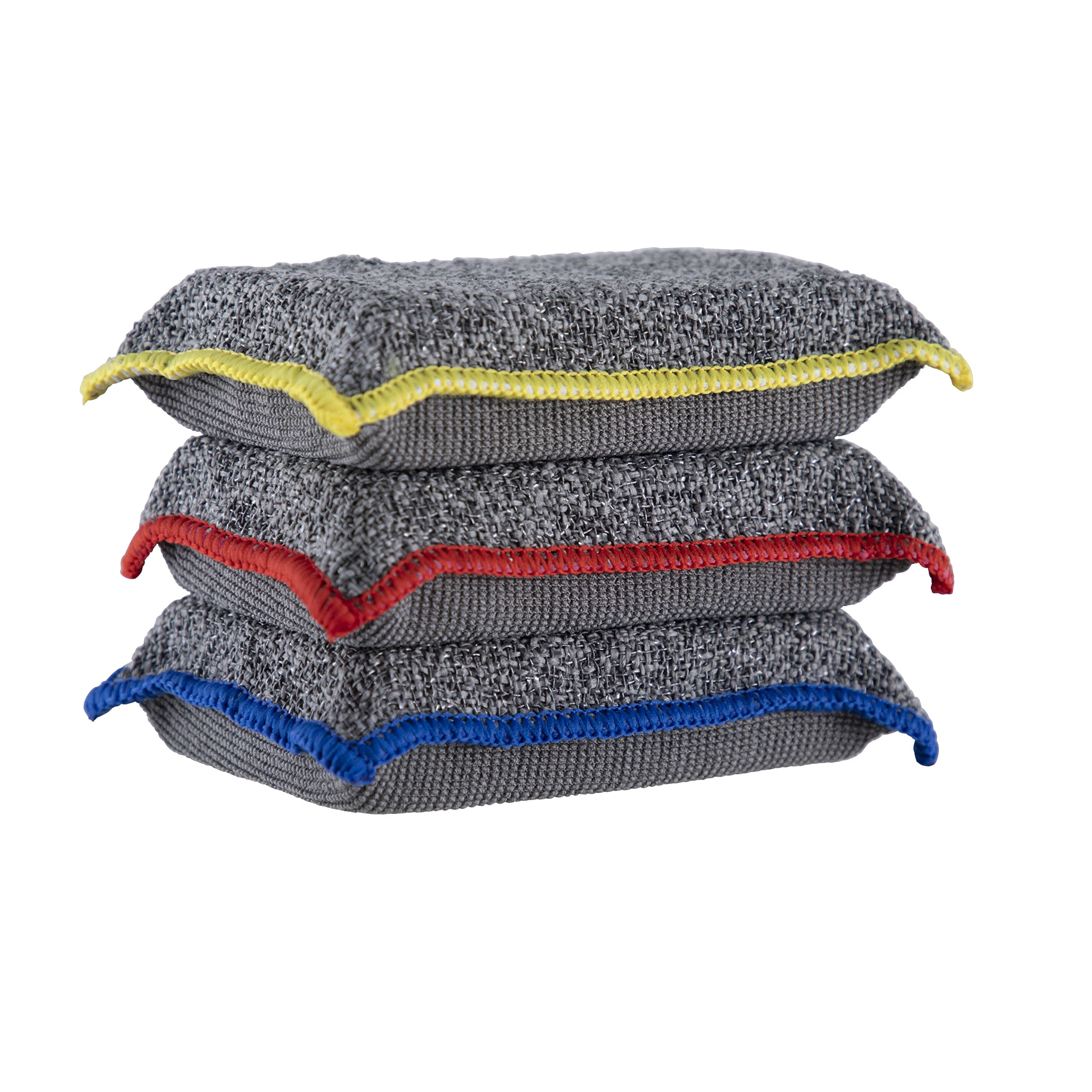Superio Miracle Microfiber Sponges for Kitchen 3-Pack Onyx Grey with ...
