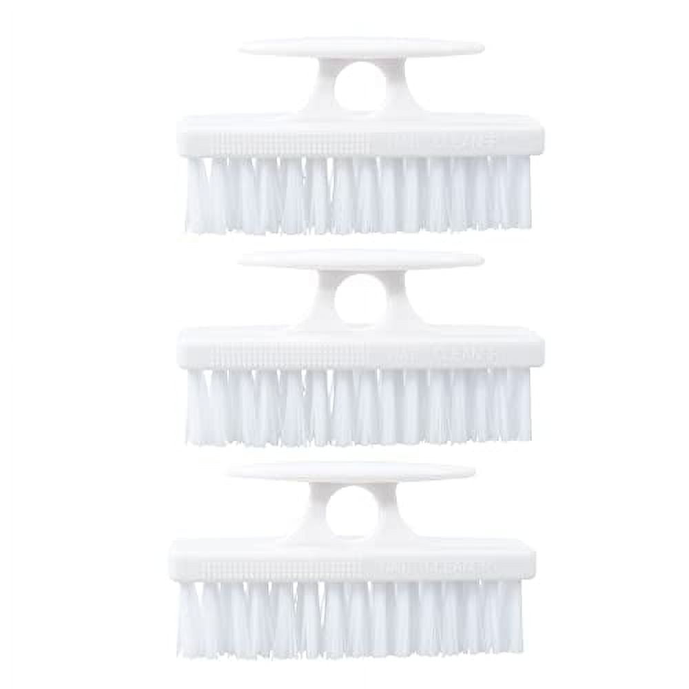 Superio Nail Brush Set (3 Pack) Cleaner with Handle - Durable Brush ...