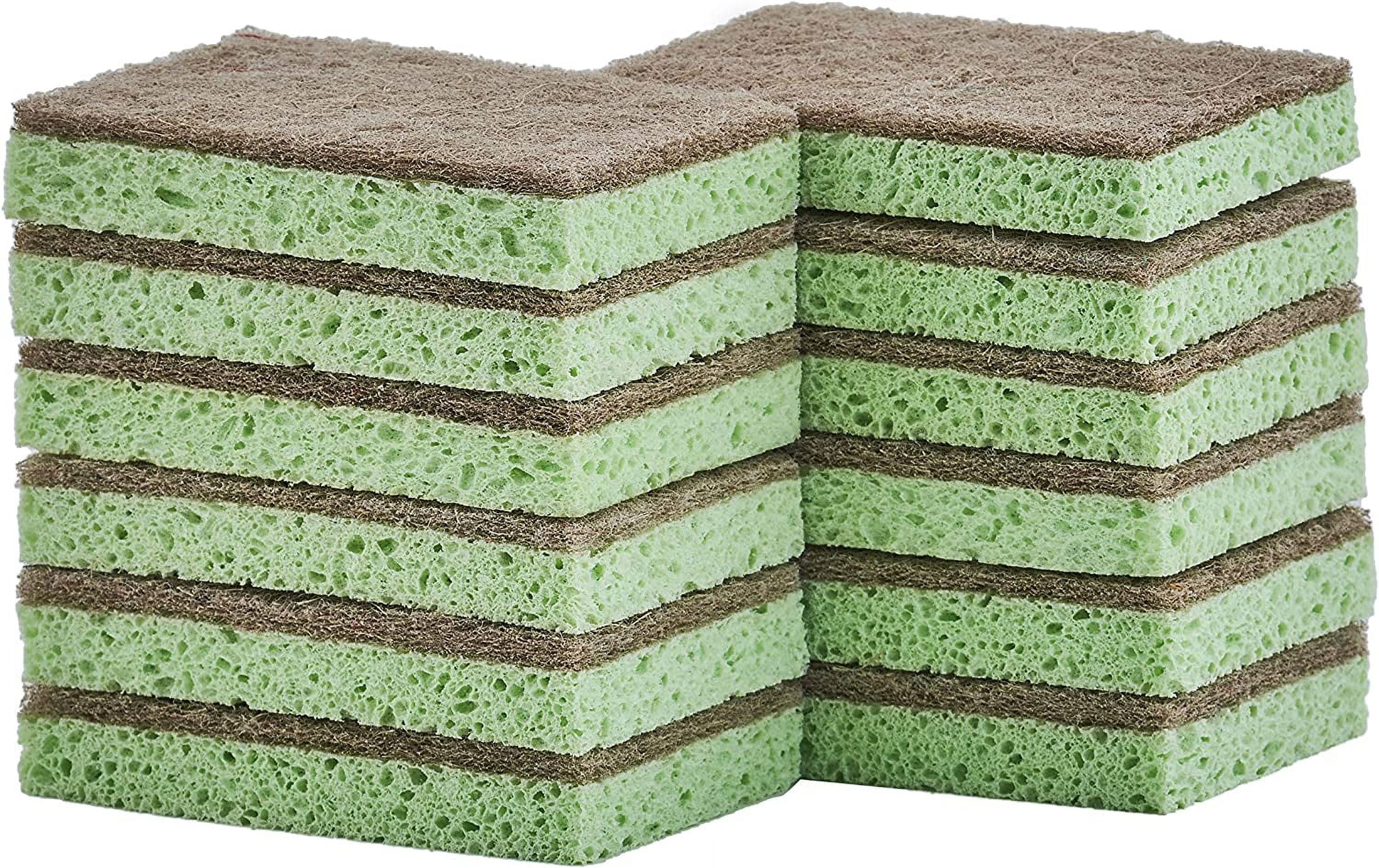 Superio Non-Scratch Cellulose Sponge Scrub (12-Pack) Heavy Duty Kitchen ...