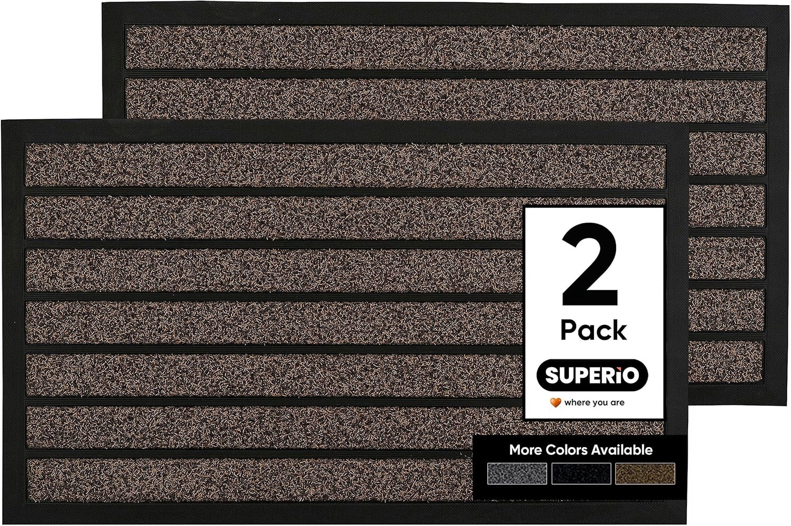 Superio Non-Slip Welcome Doormat for Entry, Indoor Outdoor, Heavy Duty ...