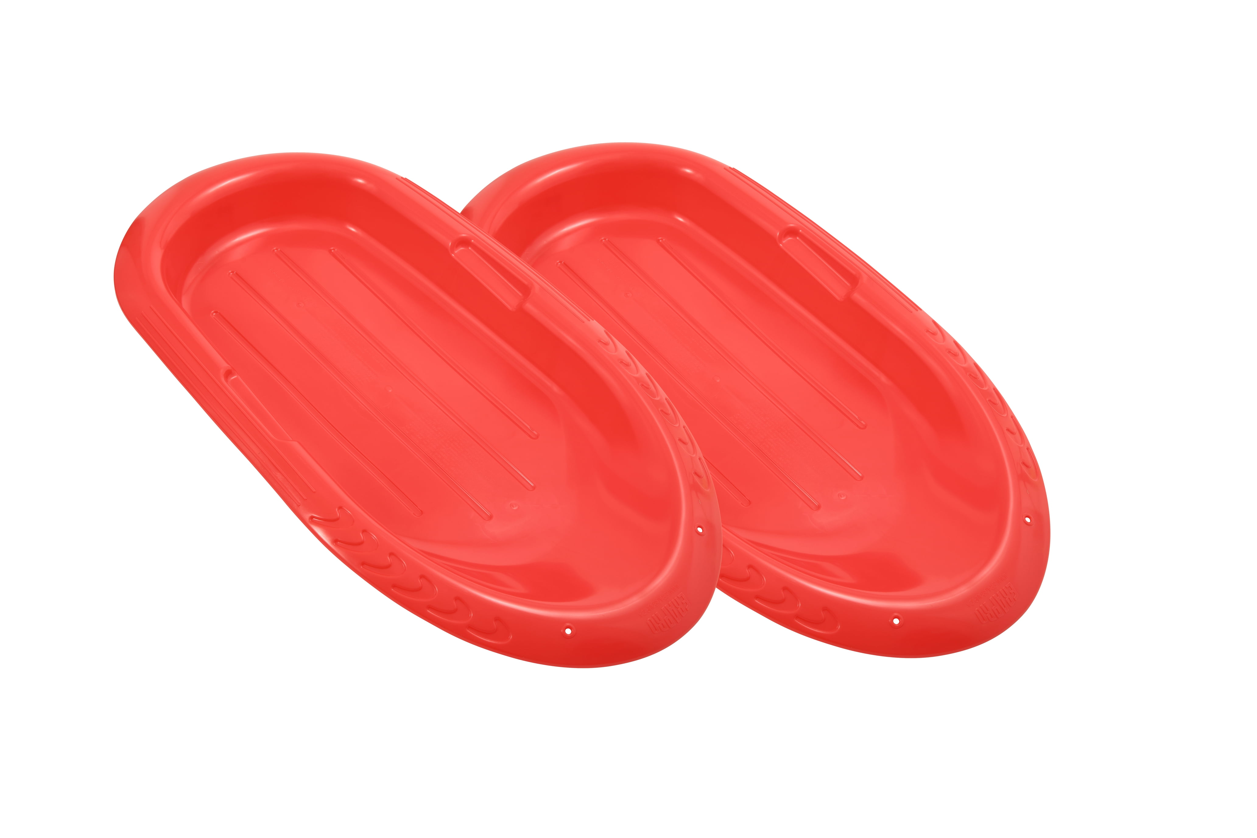 Superio Pack of 2 Toboggan Snow Sleds for Kids and Adults, 36" Heavy ...