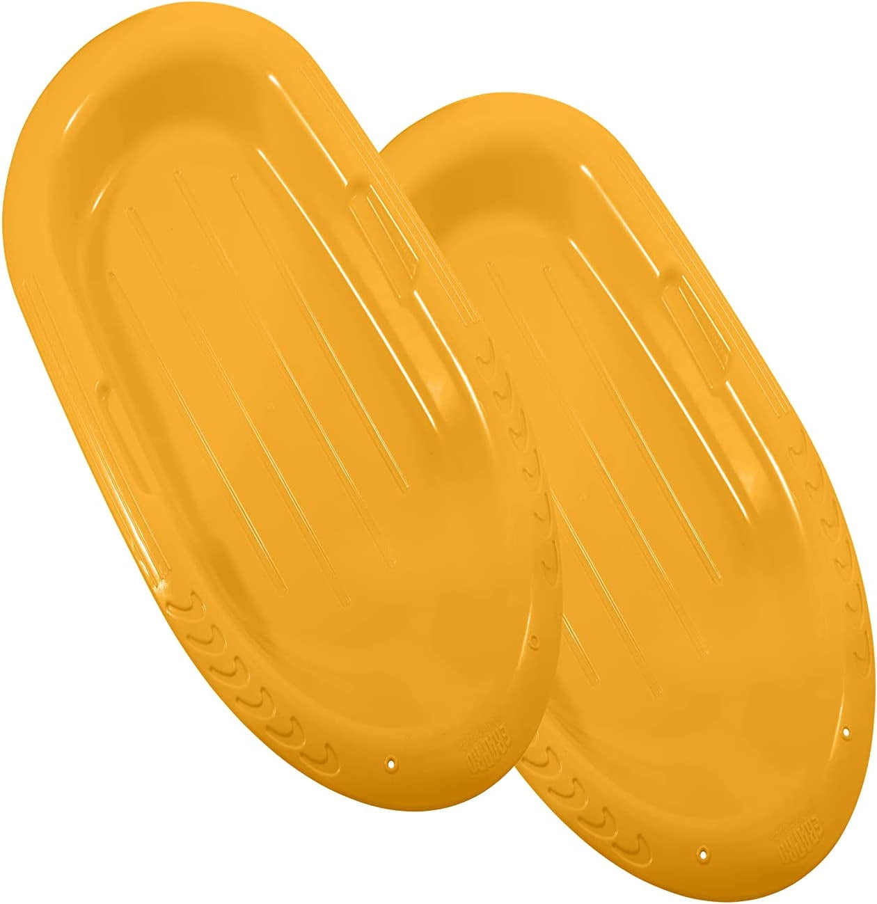 Superio Pack of 2 Toboggan Snow Sleds for Kids and Adults, 36" Heavy ...