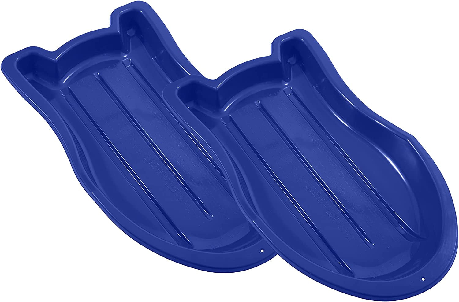 Superio Pack of 2 Toboggan Snow Sleds for Kids and Adults, 37" Plastic ...