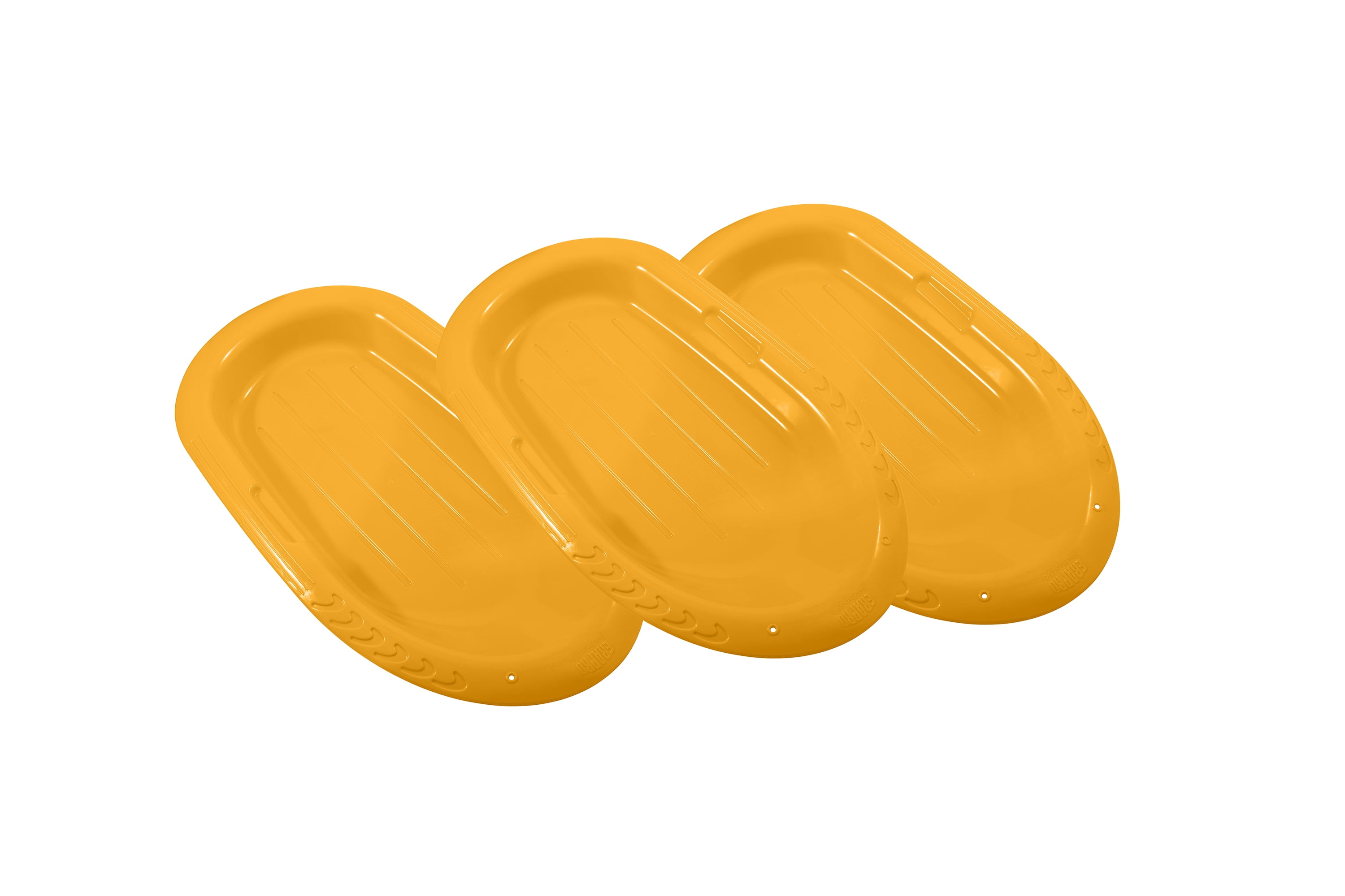 Superio Pack of 3 Toboggan Snow Sleds for Kids and Adults- 36" Plastic ...