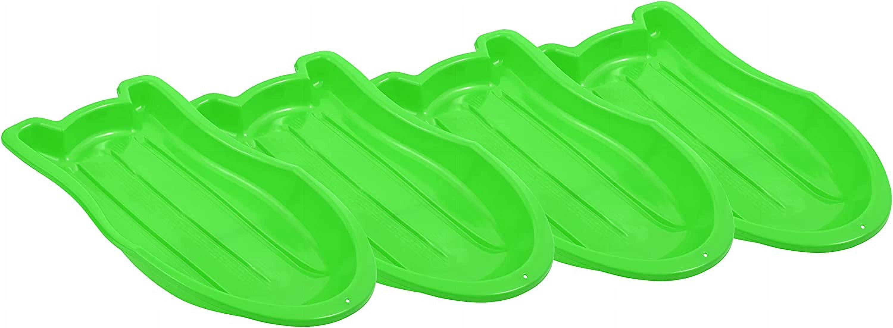 Superio Pack of 4 Toboggan Snow Sleds for Kids and Adults, 37" Plastic ...