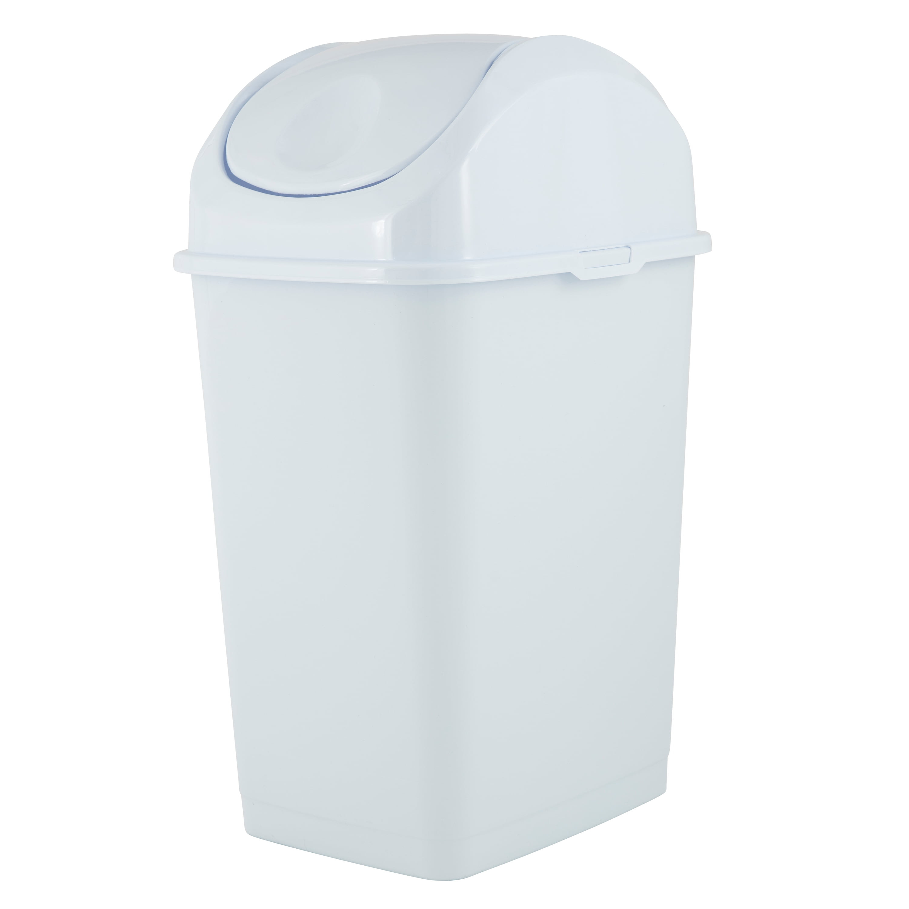 Superio Plastic White Swing Top Trash Can with Lid 5 Qt. - Walmart.com