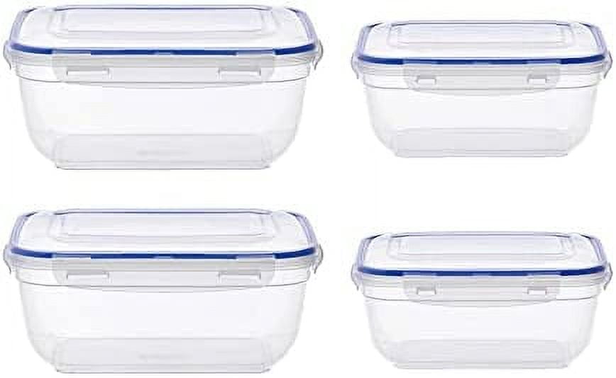 Superio Rectangular Sealed Containers For Food (4 Pack), (2) 4.2 Quart ...