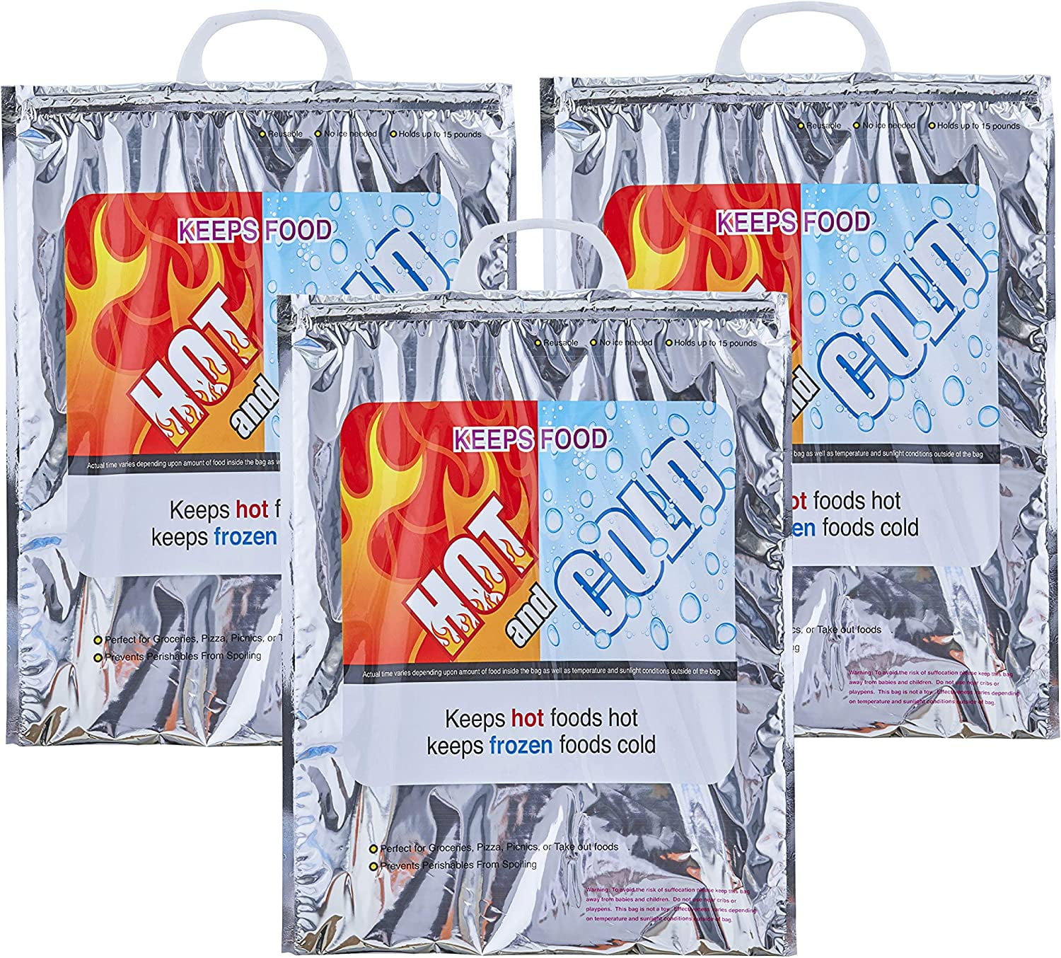 Superio Reusable Grocery Bags Insulated Cooler Bag Thermal Grocery ...
