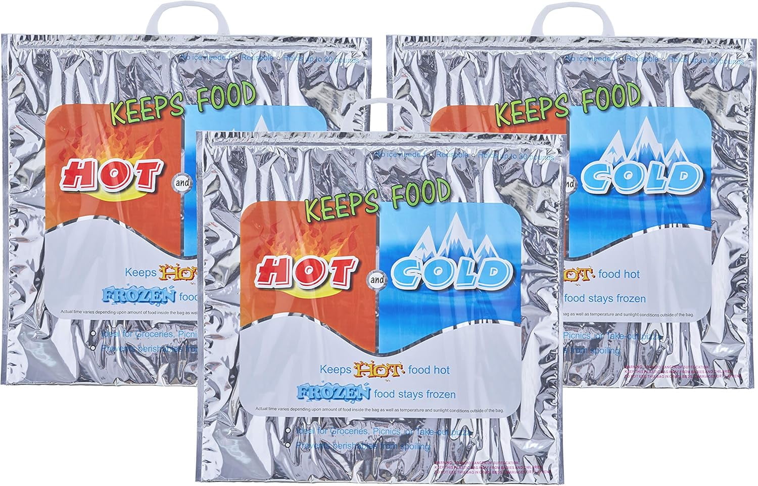 Superio Hot and Cold Insulated Bags for Food Delivery, Grocery Shopping ...