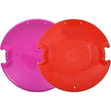 Superio 26" Round Snow Saucer Sled, 2 Pack Red/Fuchsia, Lightweight ...