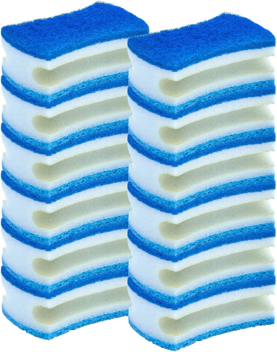 Superio Scrub Sponge with Grip, Heavy Duty Dual Sided – Blue (12 Pack ...