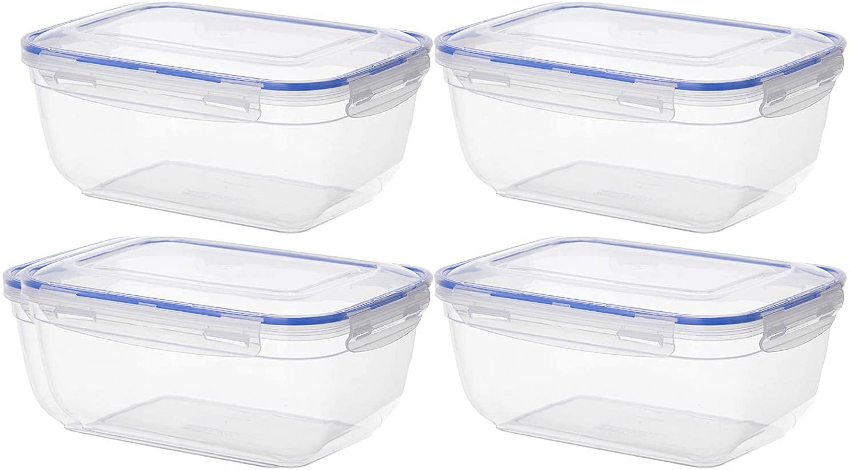 Superio Sealed Food Storage Container, (4 Pack) 4.2 Qt, Airtight Leak ...